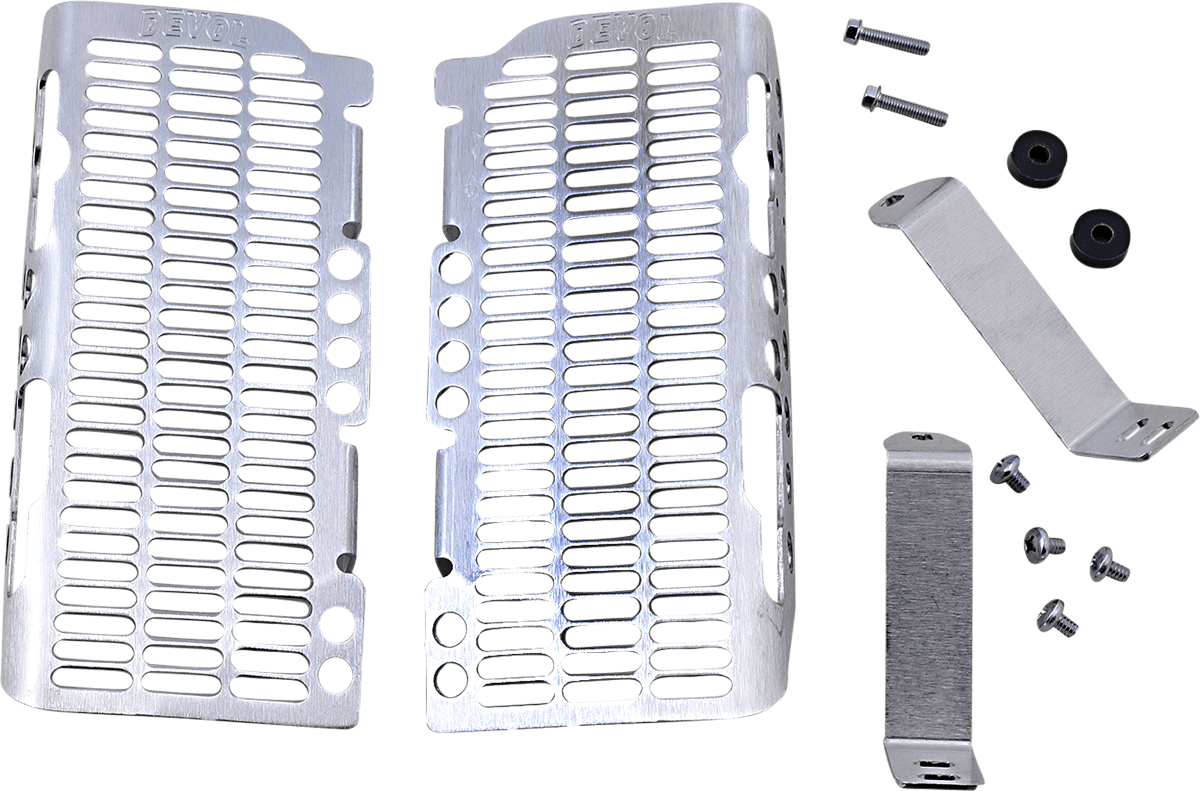 DEVOL Radiator Guards for Honda 0101-1201 - Brushed Aluminum
