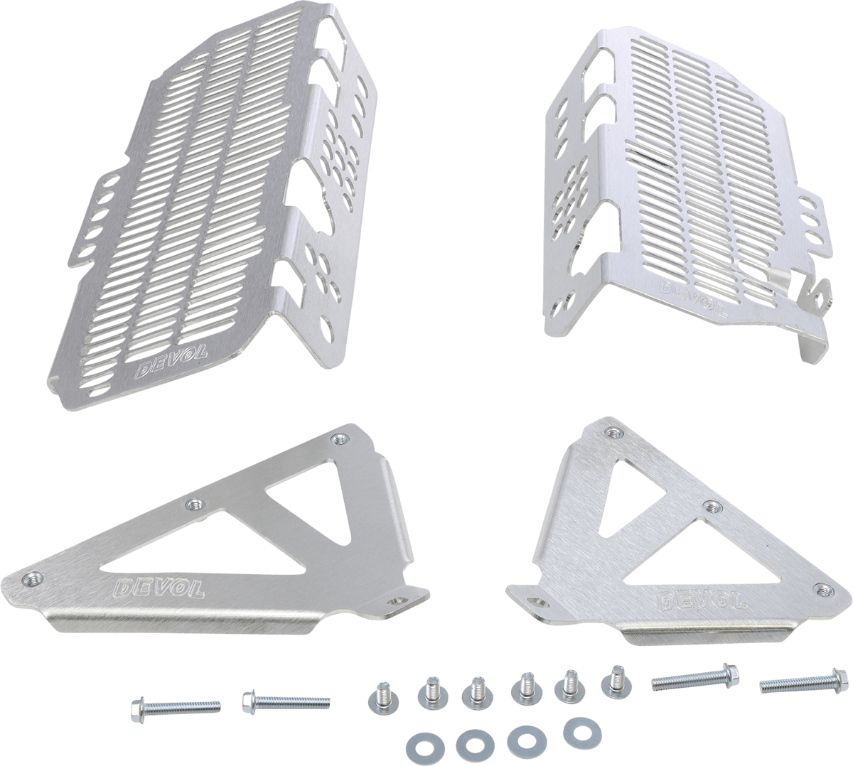 DEVOL Radiator Guards for Kawasaki 0101-2511 - Brushed Aluminum – Moto ...