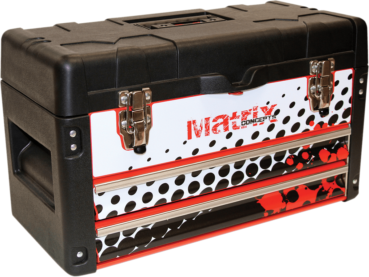 MATRIX CONCEPTS - M31 Worx - Red Toolbox with Metal Drawers - M31-402