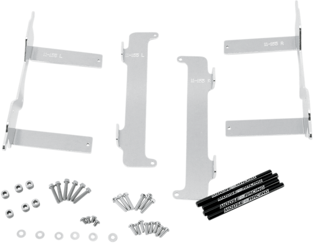 Moose Offroad Yamaha 11-155 Radiator Braces - Heavy-Duty Aluminum Supp ...