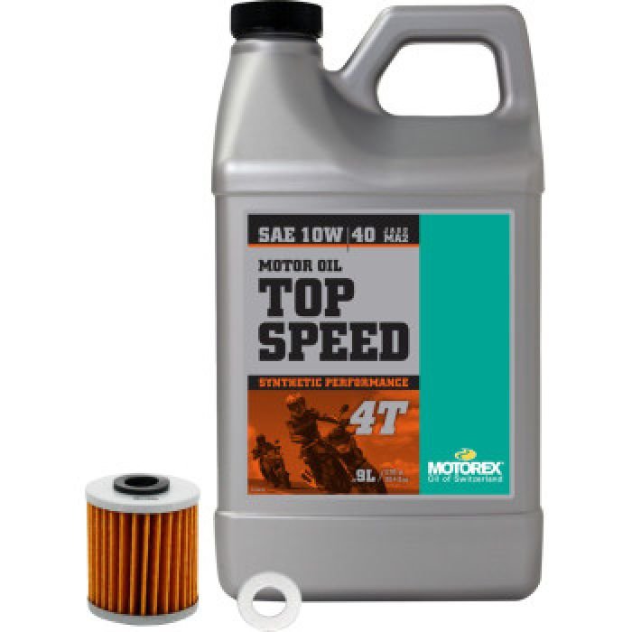 Motorex 10W-40 Oil Change Kit 2019-2025 KX450/KX450X Top Speed 4T Full ...
